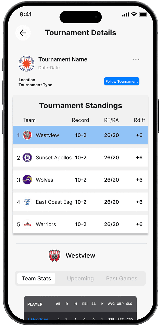 Your tournament. Always in your pocket.